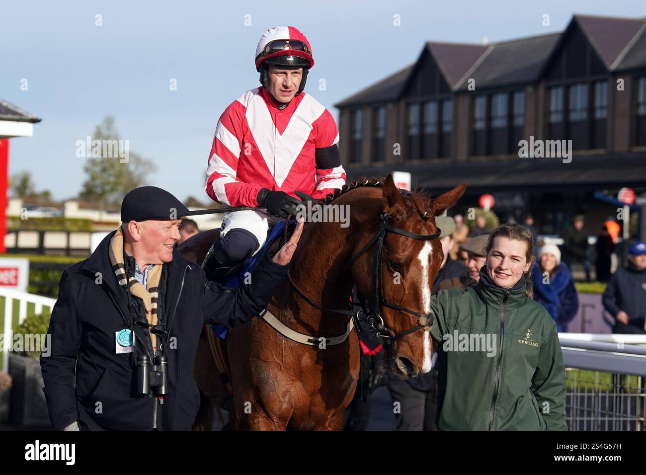 Lecky Watson ridden by jockey Paul Townend in the parade ring after a ...