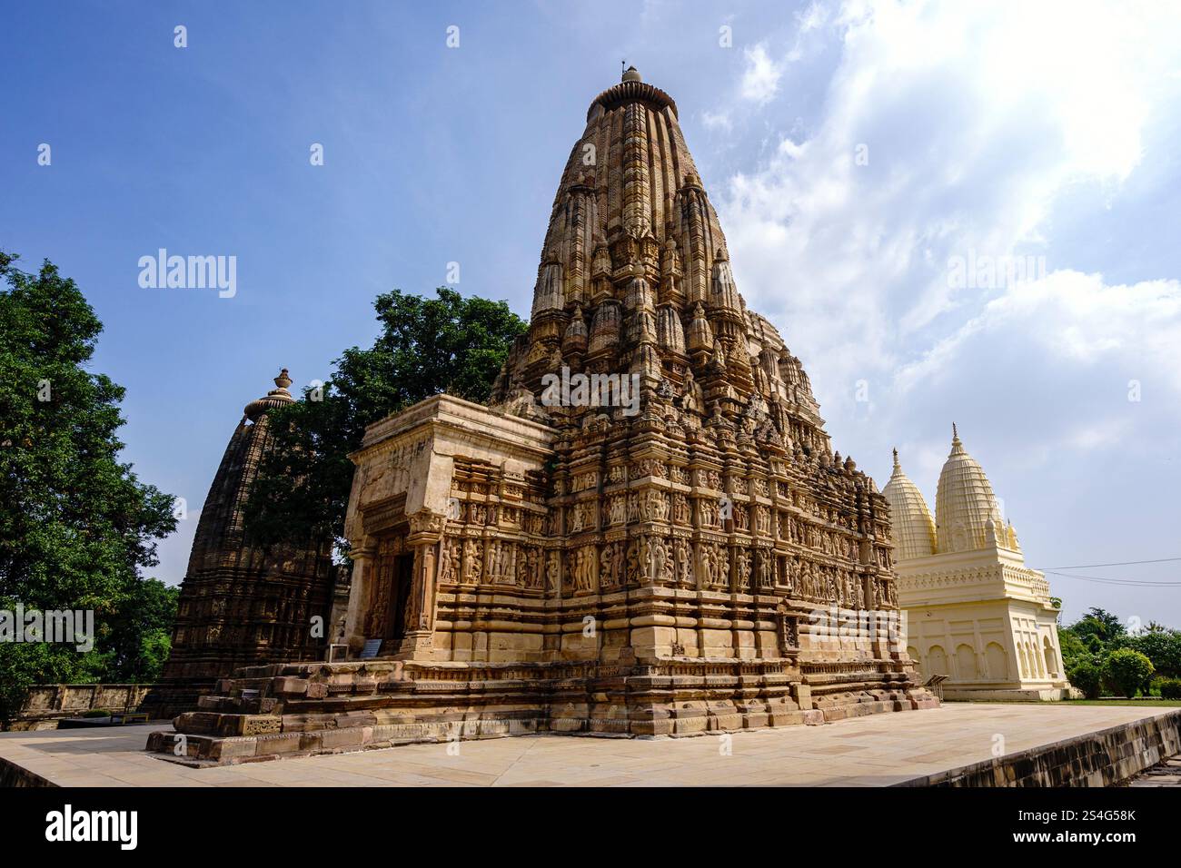 India. Madhya Pradesh state. The Khajuraho Group of Monuments are a ...