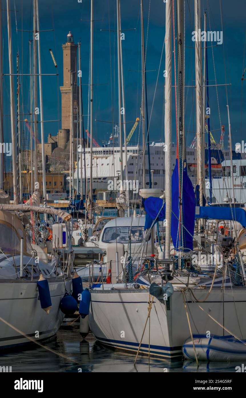 The scenic marina features sailboats floating gracefully alongside ...