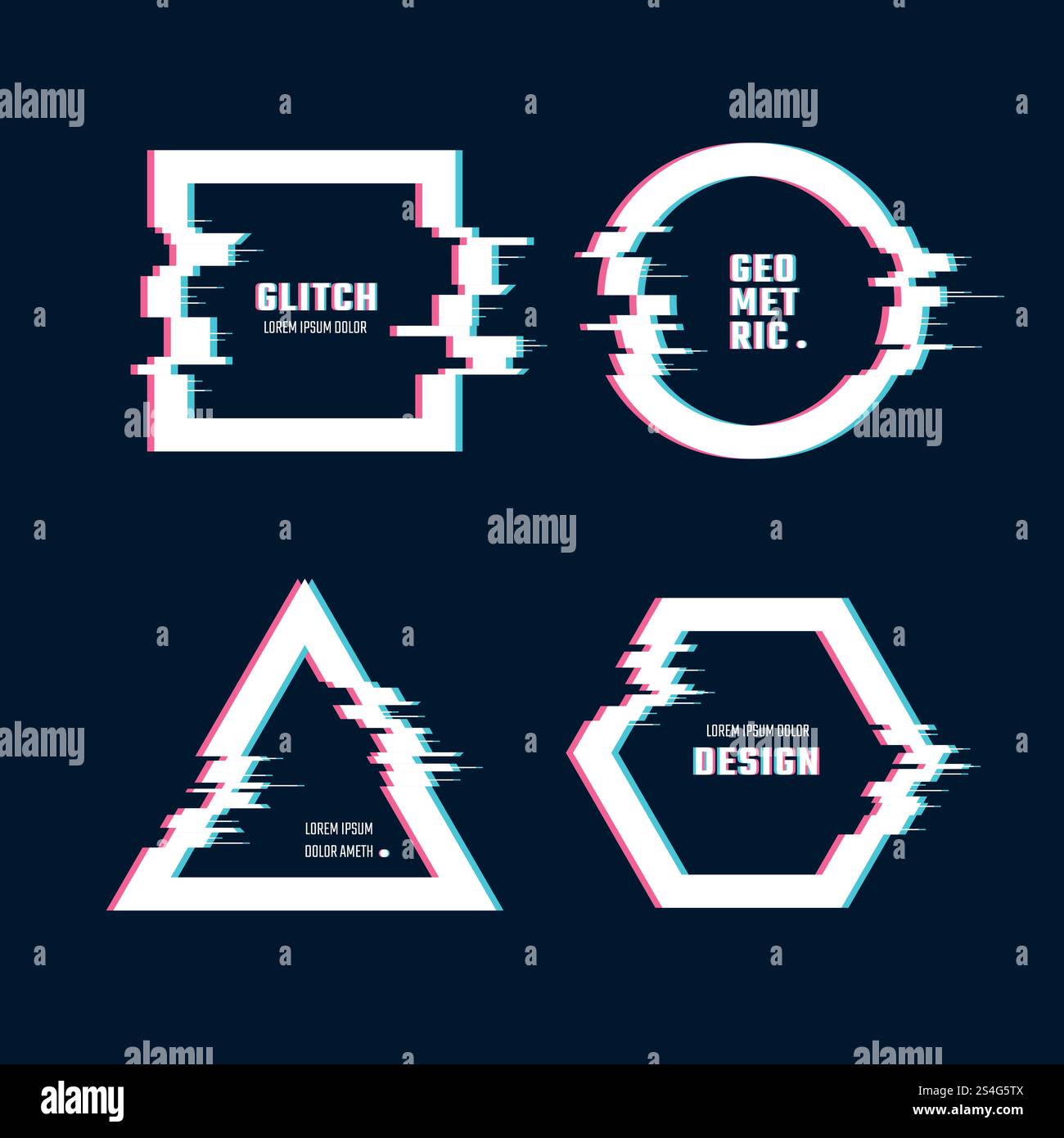 Glitch frames noise and distortion abstract minimalistic shapes hi-res ...