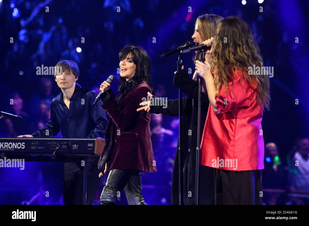 Simeon Kerner, Nena, Sakias Kerner und Larissa Kerner in der TV Show ...
