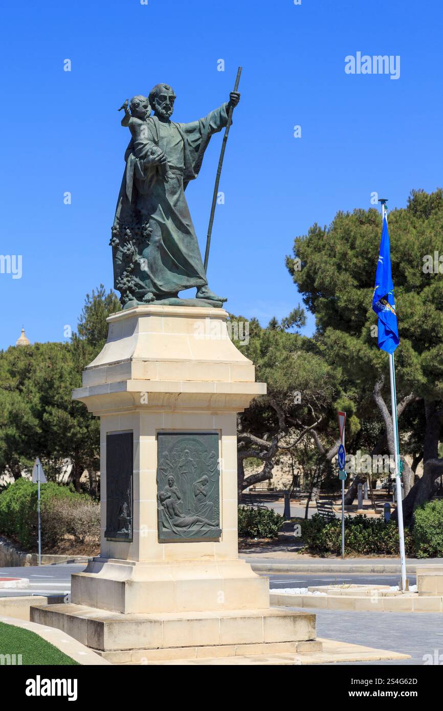 Statue of St Joseph, Rabat, Malta Stock Photo - Alamy