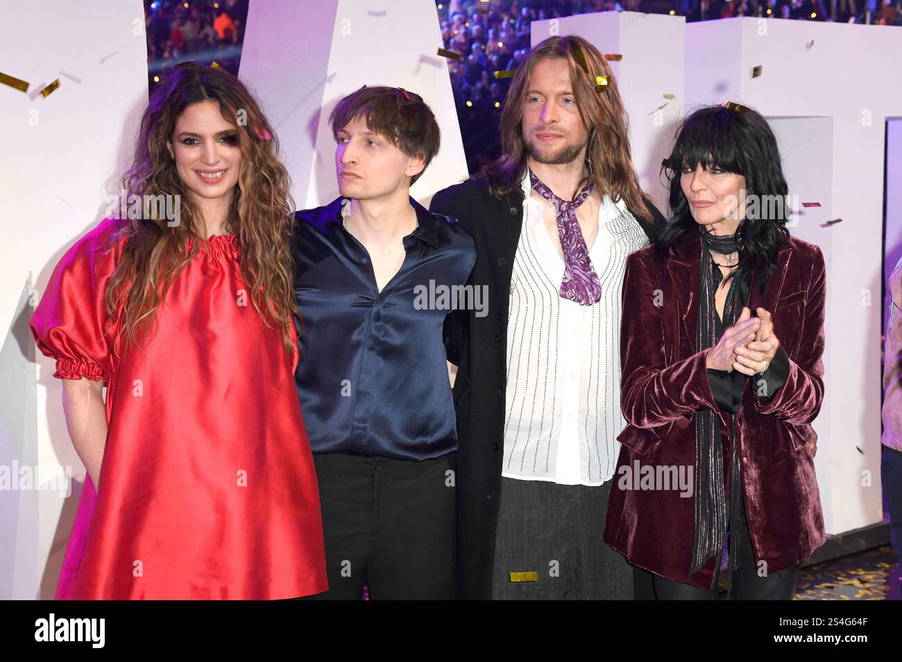 Nena mit ihren Kindern Larissa Kerner, Simeon Kerner und Sakias Kerner ...