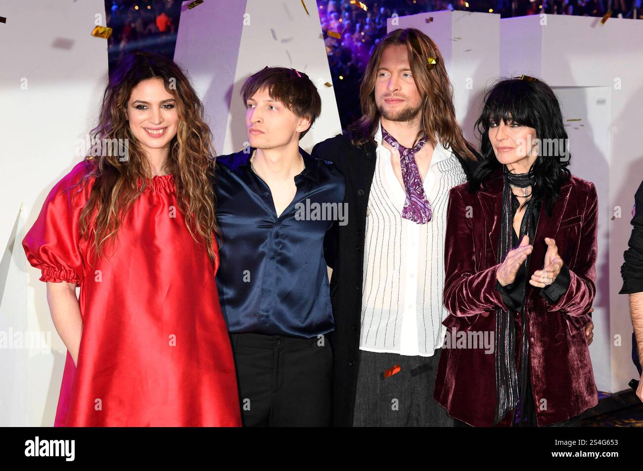 Nena mit ihren Kindern Larissa Kerner, Simeon Kerner und Sakias Kerner in der TV Show ...