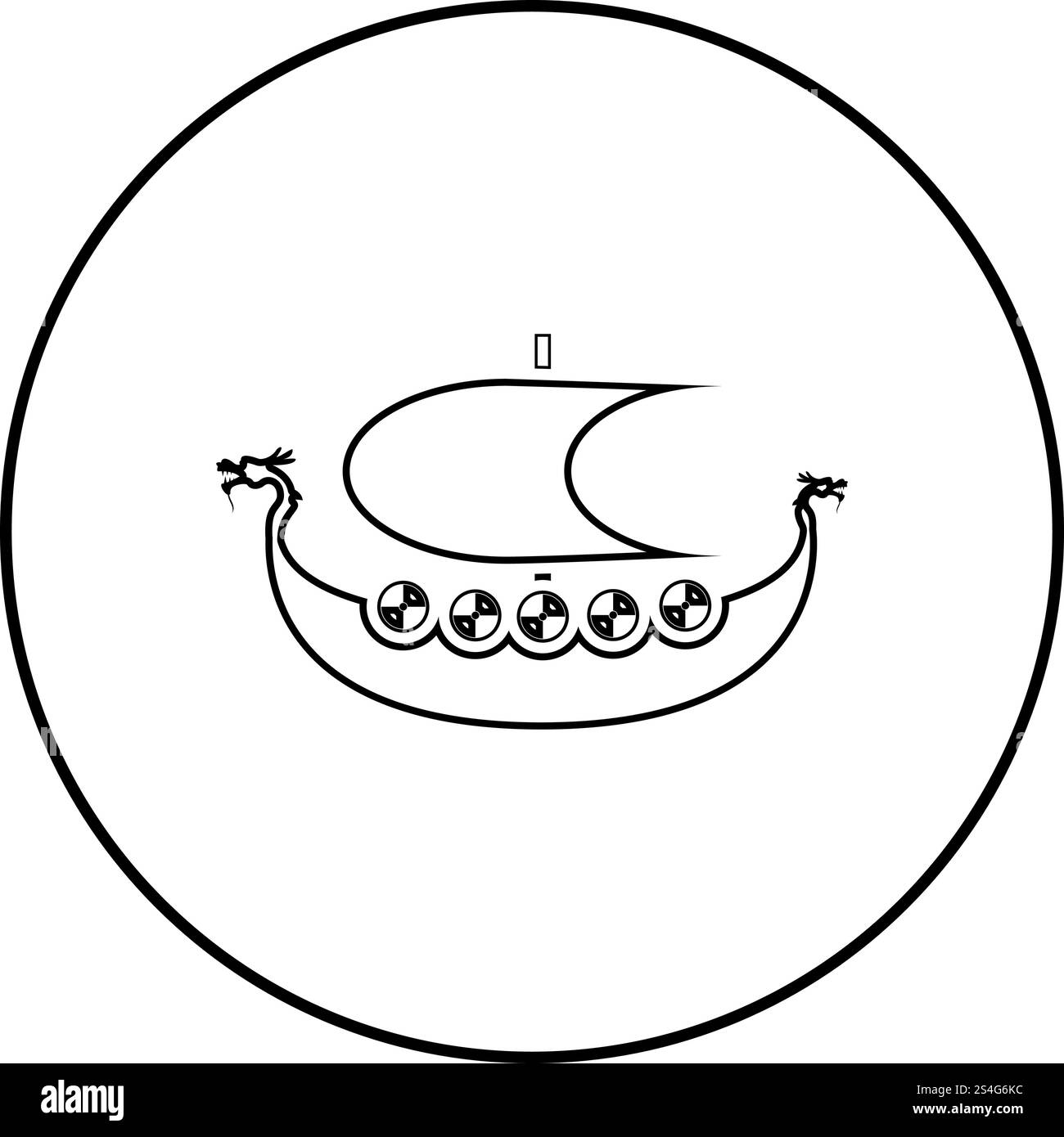 Viking drakkar Dracar sailboat Viking’s ship Viking boat icon outline ...