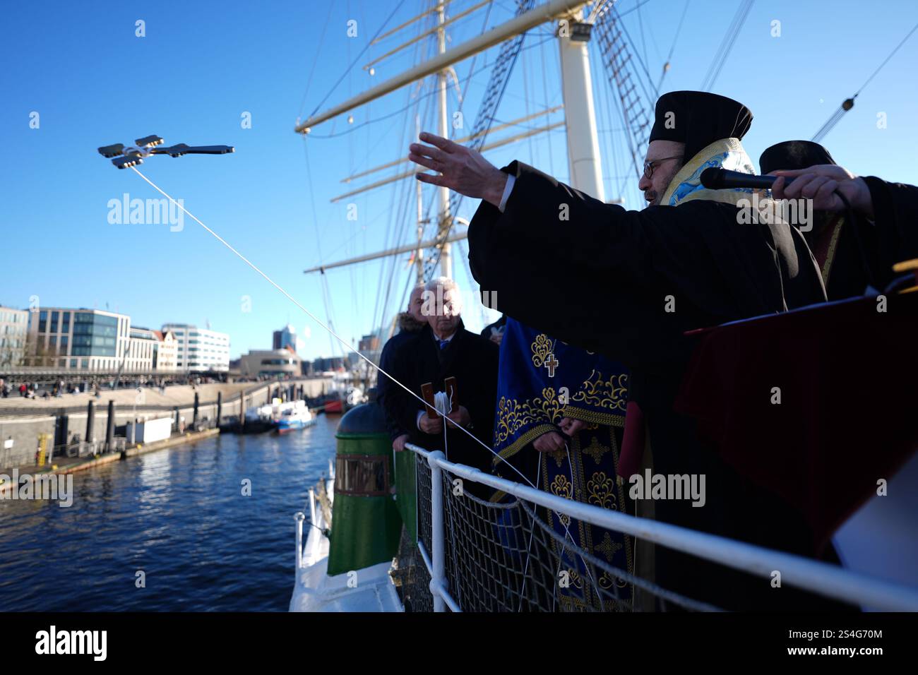 Hamburg, Germany. 12th Jan, 2025. The Greek Orthodox Bishop Ambrosius ...