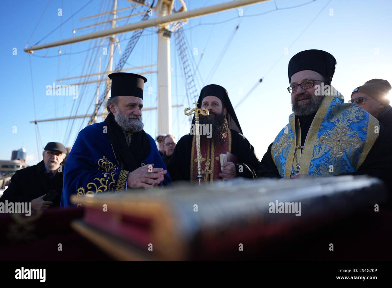 Hamburg, Germany. 12th Jan, 2025. The Greek Orthodox Bishop Ambrosius ...