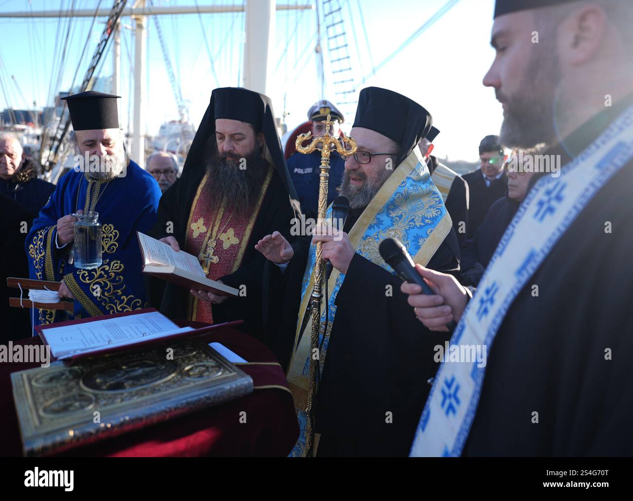 Hamburg, Germany. 12th Jan, 2025. The Greek Orthodox Bishop Ambrosius ...