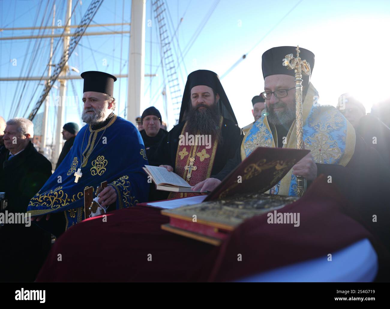 12 January 2025, Hamburg: The Greek Orthodox Bishop Ambrosius of ...