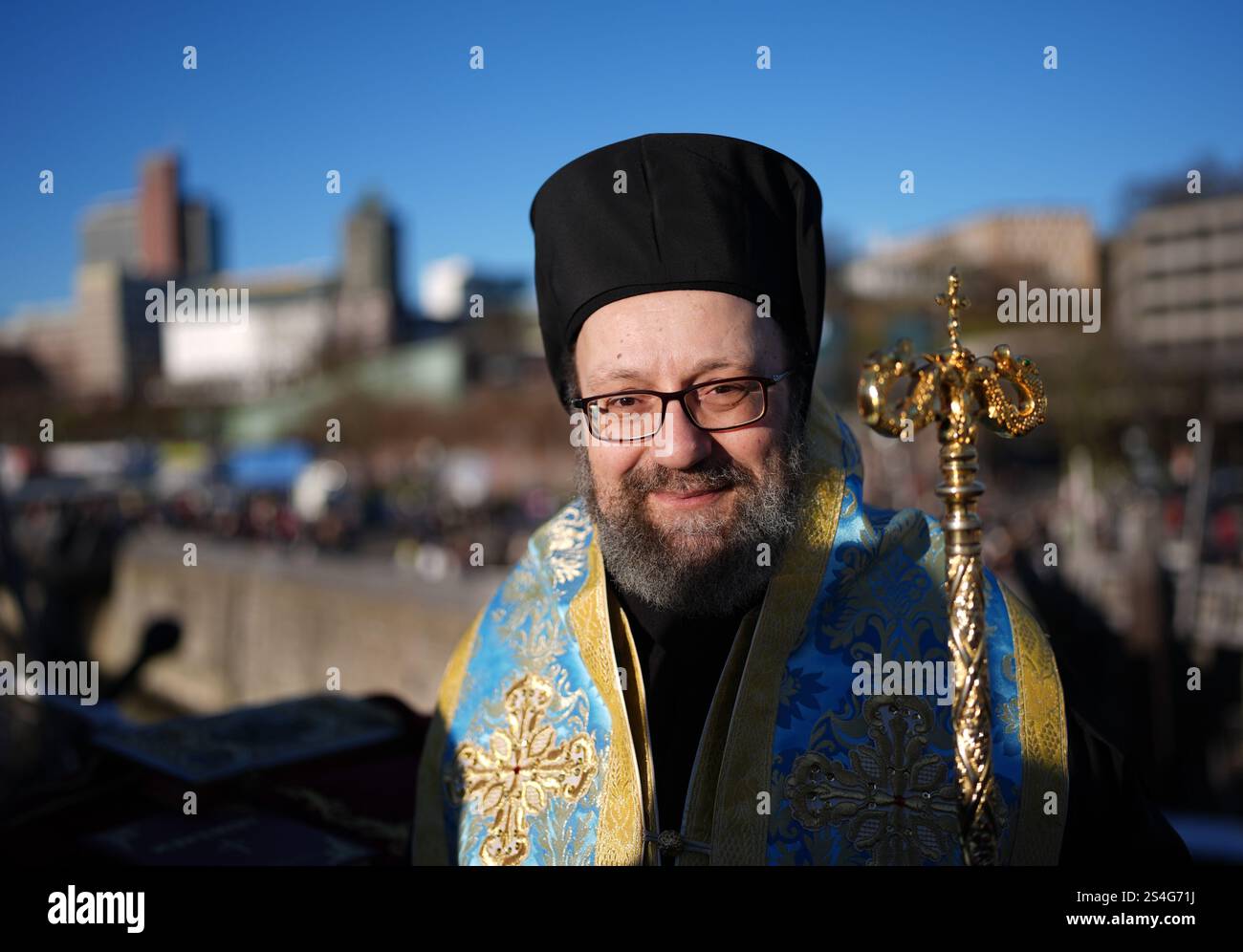 12 January 2025, Hamburg: The Greek Orthodox Bishop Ambrosius of ...