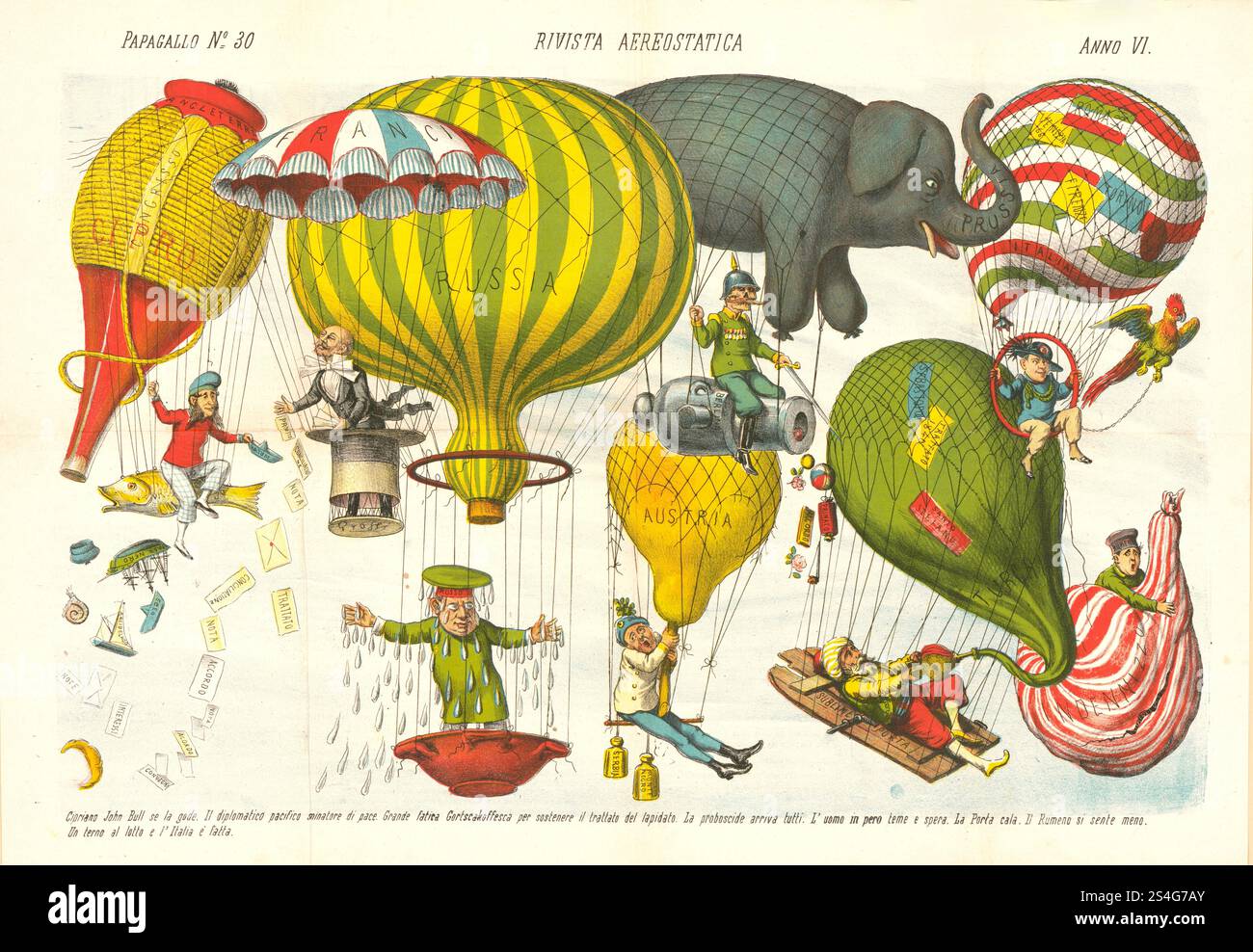 Augusto Grossi - Aerostatic Magazine - 1878 Stock Photo - Alamy