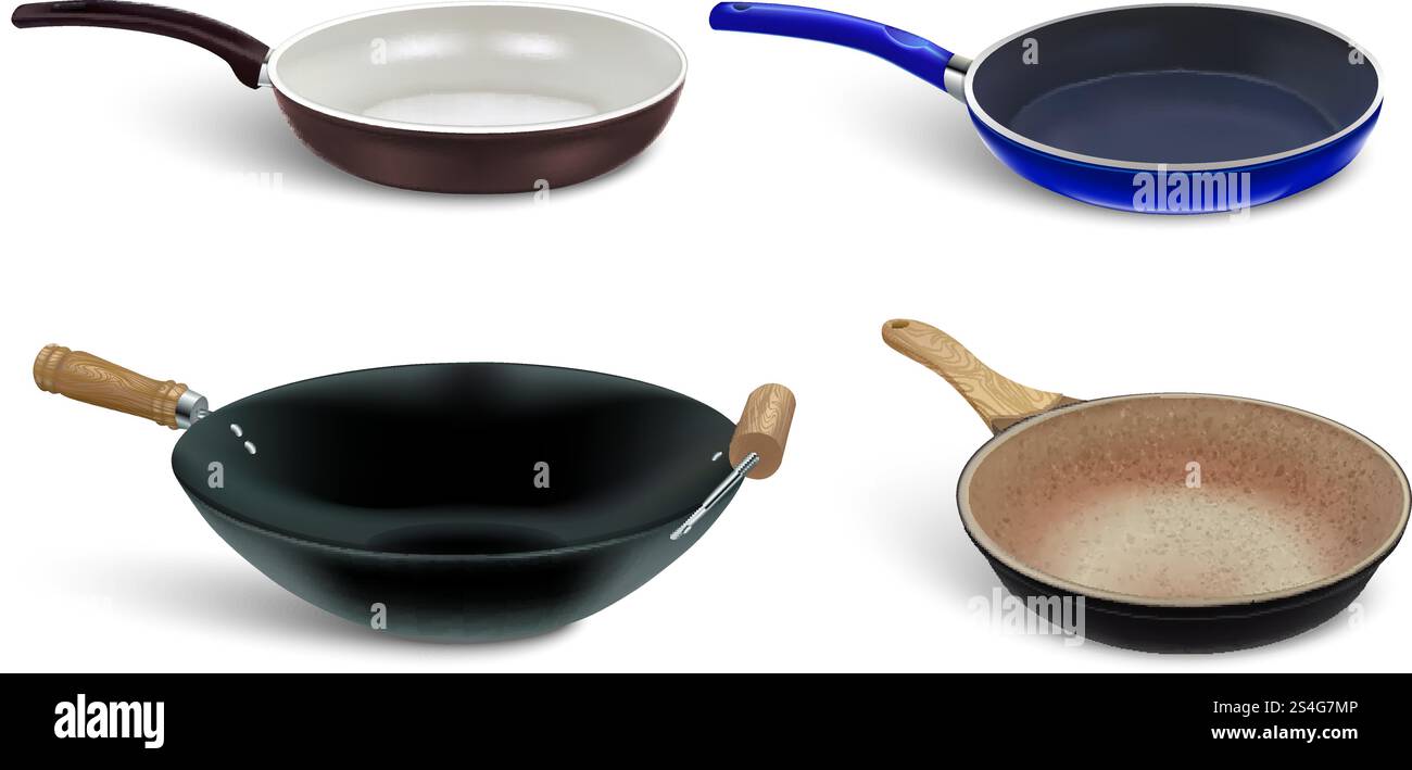 Griddle icon set. Realistic set of griddle vector icons for web design ...