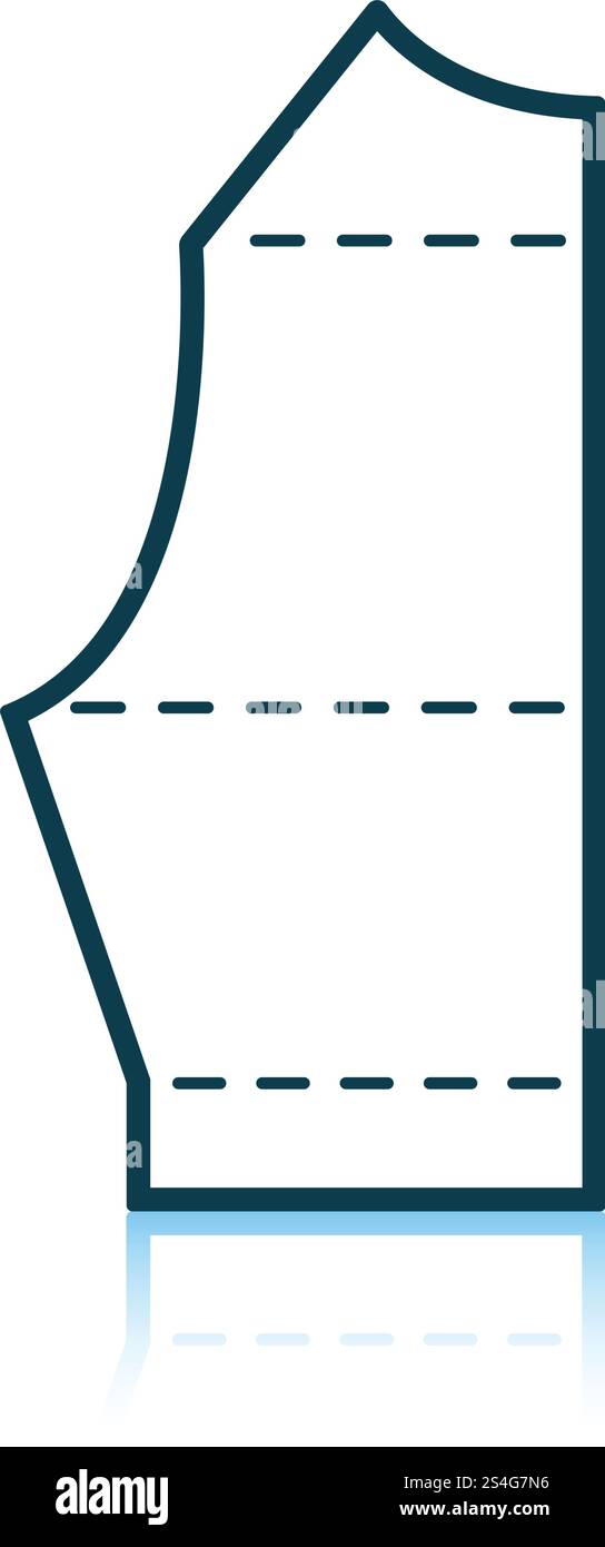 Sewing pattern icon. Shadow reflection design. Vector illustration ...