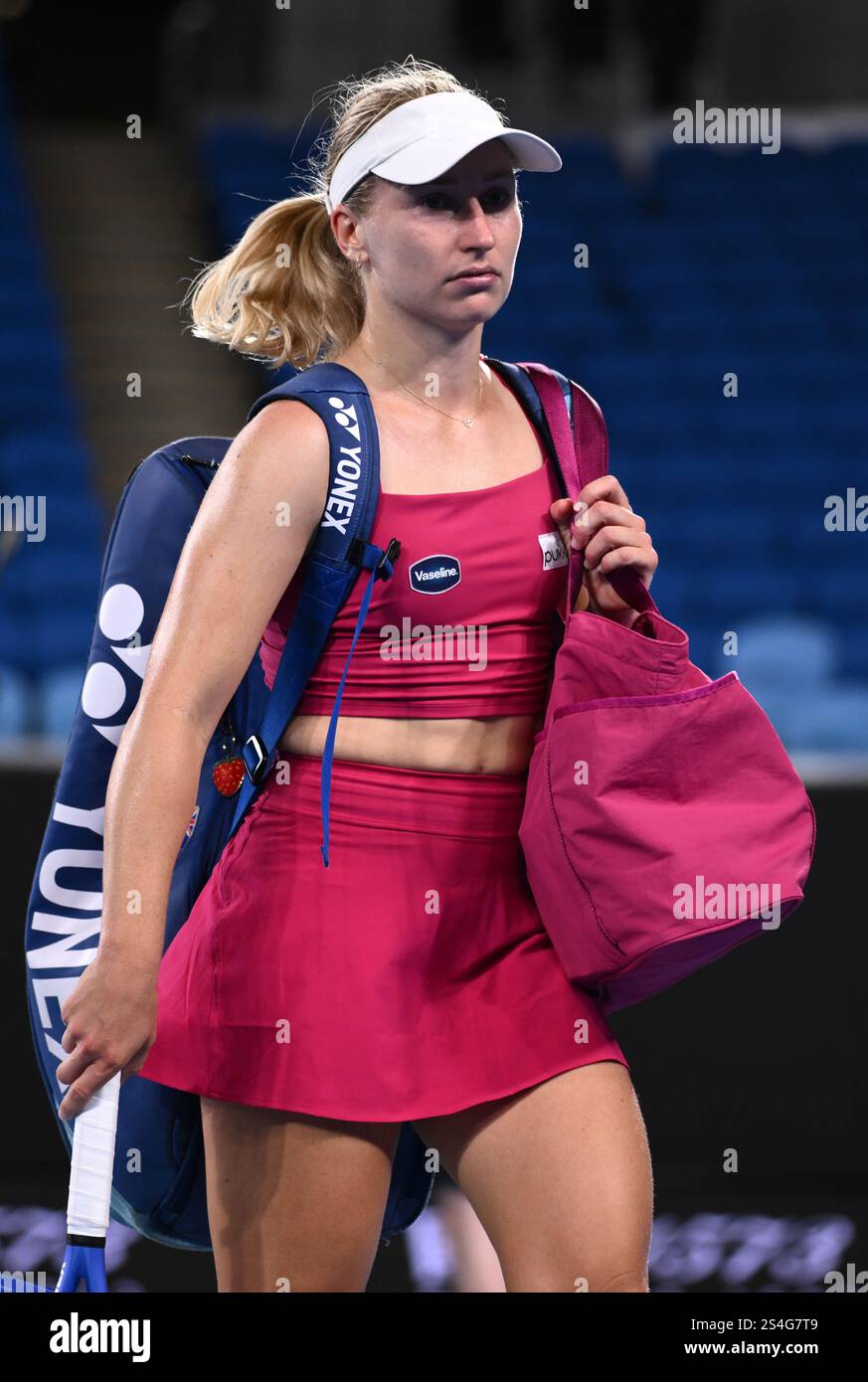 Melbourne, Australia. 12th Jan, 2025. Daria Saville of Australia leaves ...