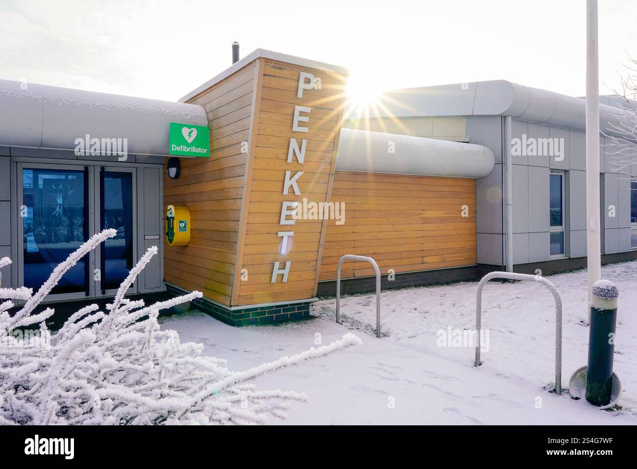 Penketh Fire Station in a covering of snow. Saturday 11th January 2025 ...