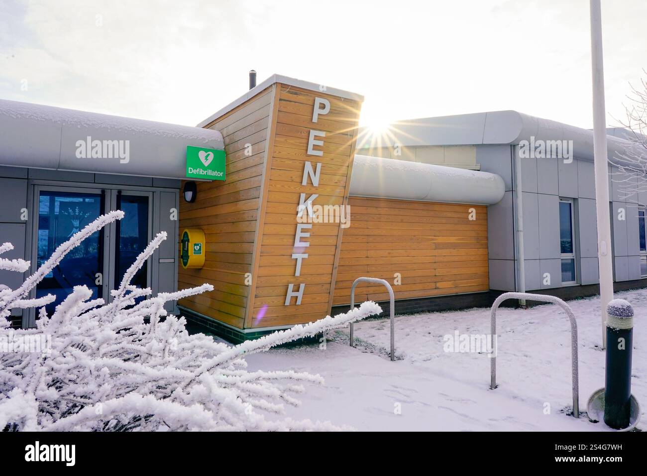 Penketh Fire Station in a covering of snow. Saturday 11th January 2025 ...