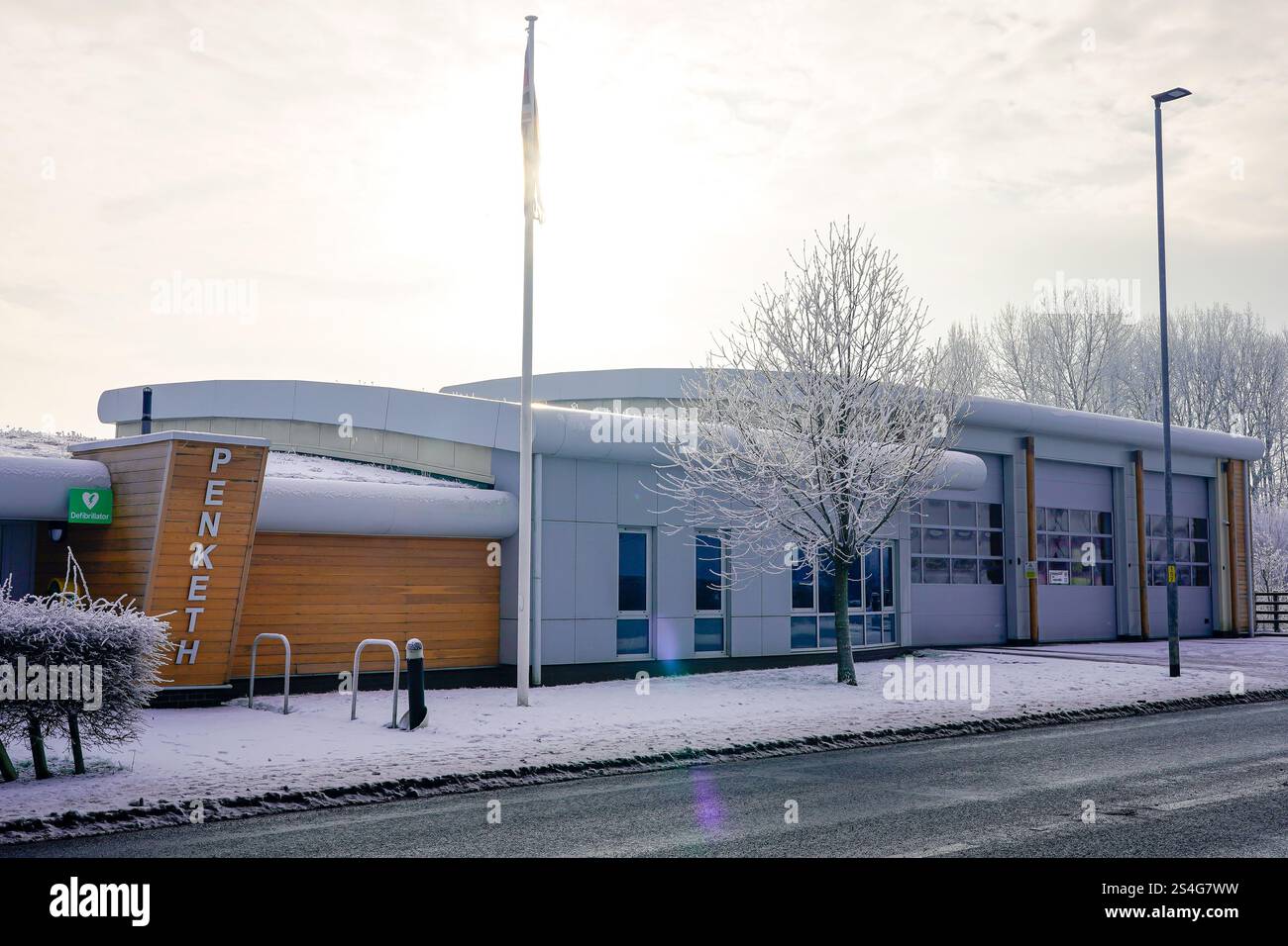 Penketh Fire Station in a covering of snow. Saturday 11th January 2025 ...