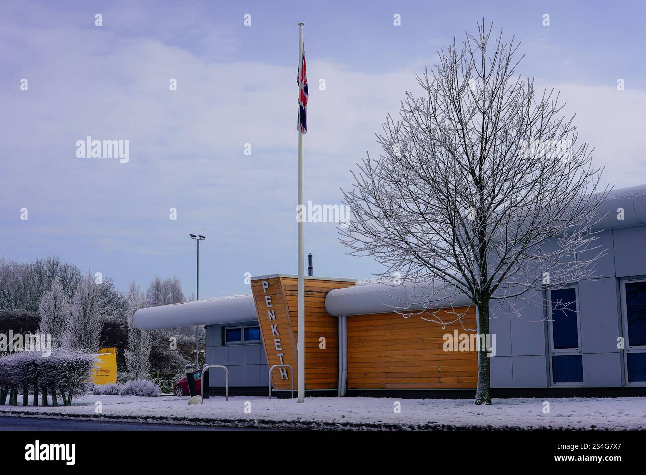 Penketh Fire Station in a covering of snow. Saturday 11th January 2025 ...
