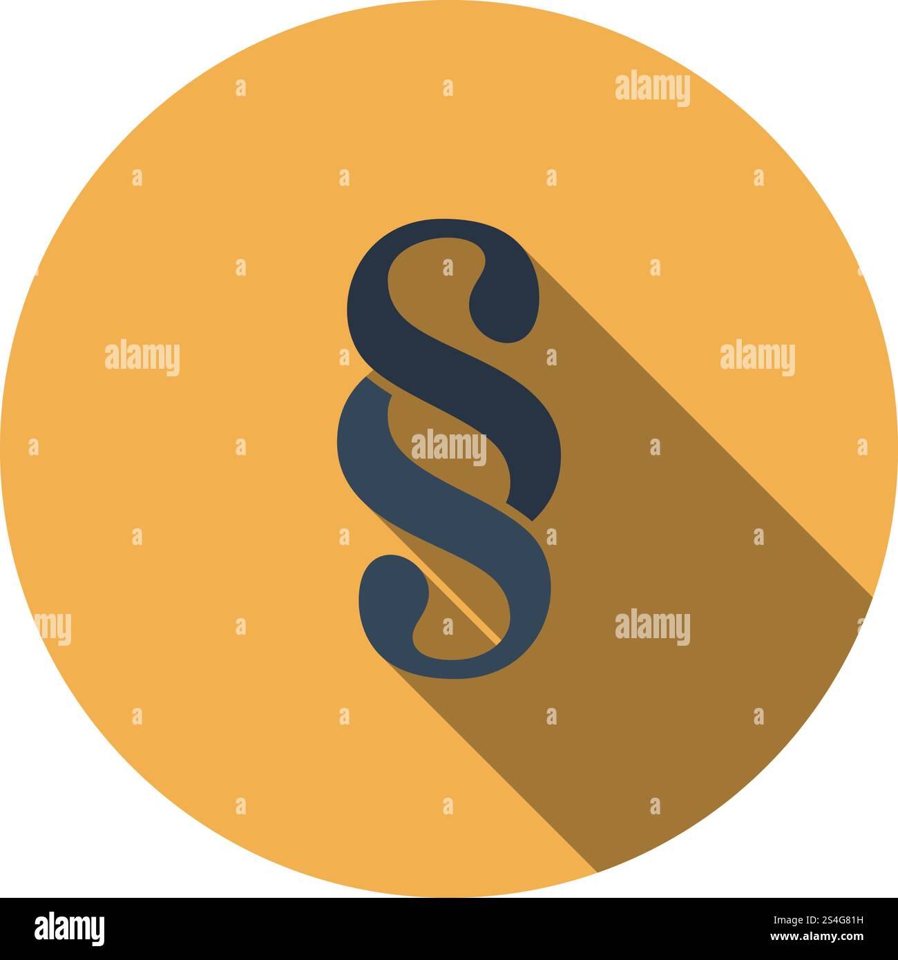 Paragraph symbol icon. Flat Design Circle With Long Shadow. Vector ...