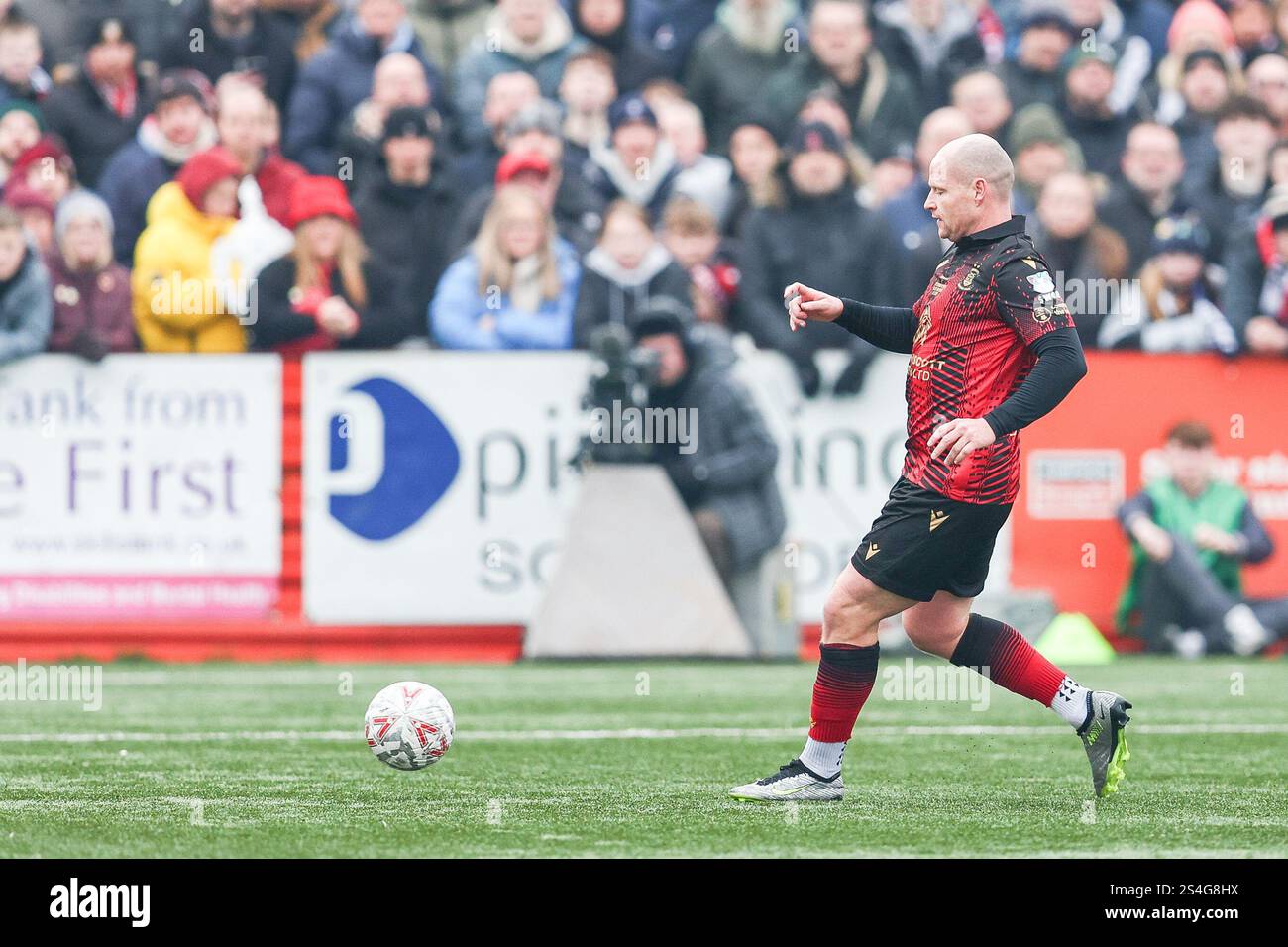 #4, Tom Tonks of Tamworth in action during the Emirates FA Cup Third ...
