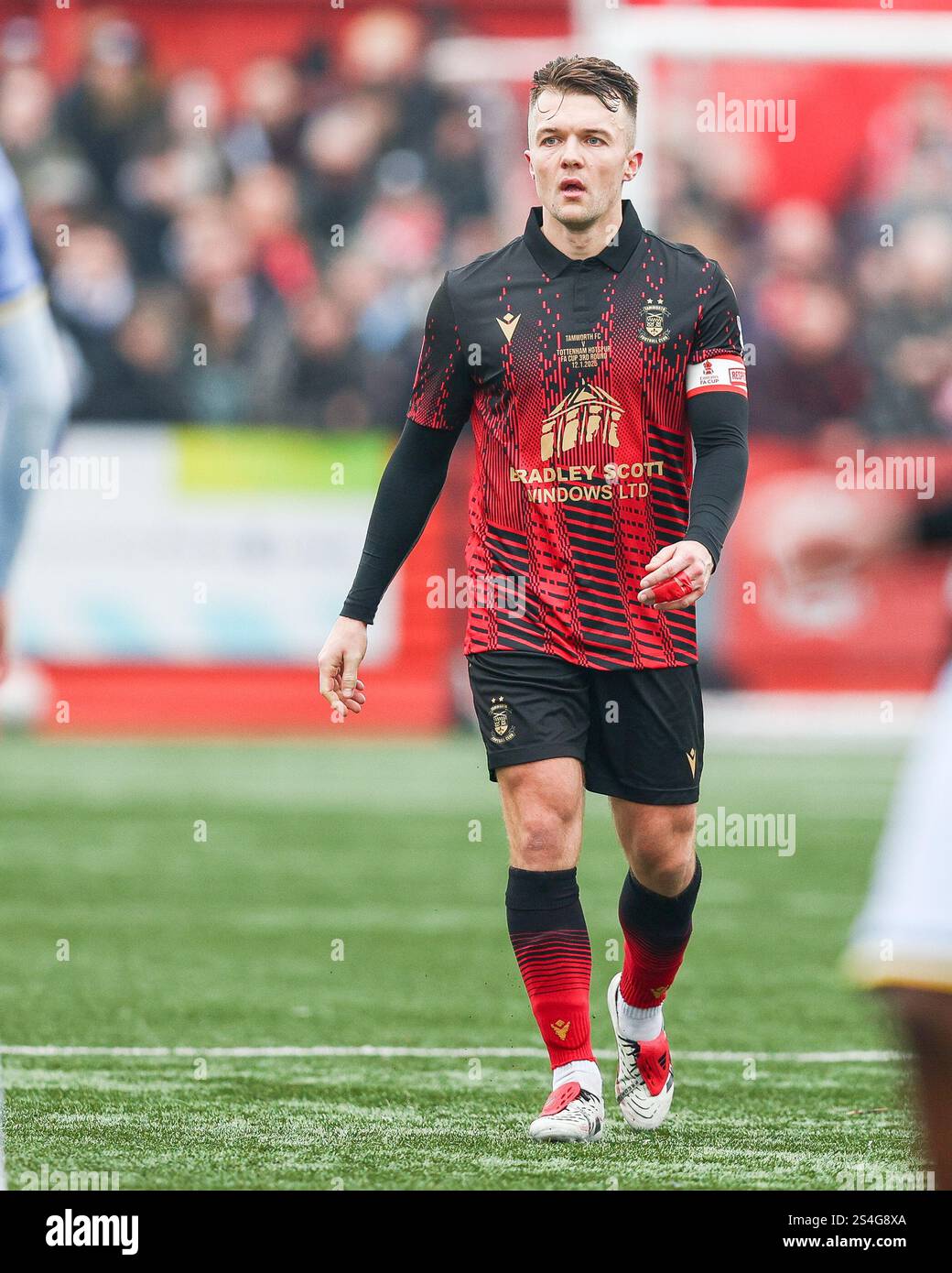 Tamworth on Sunday 12th January 2025. #8, Ben Milnes of Tamworth during ...