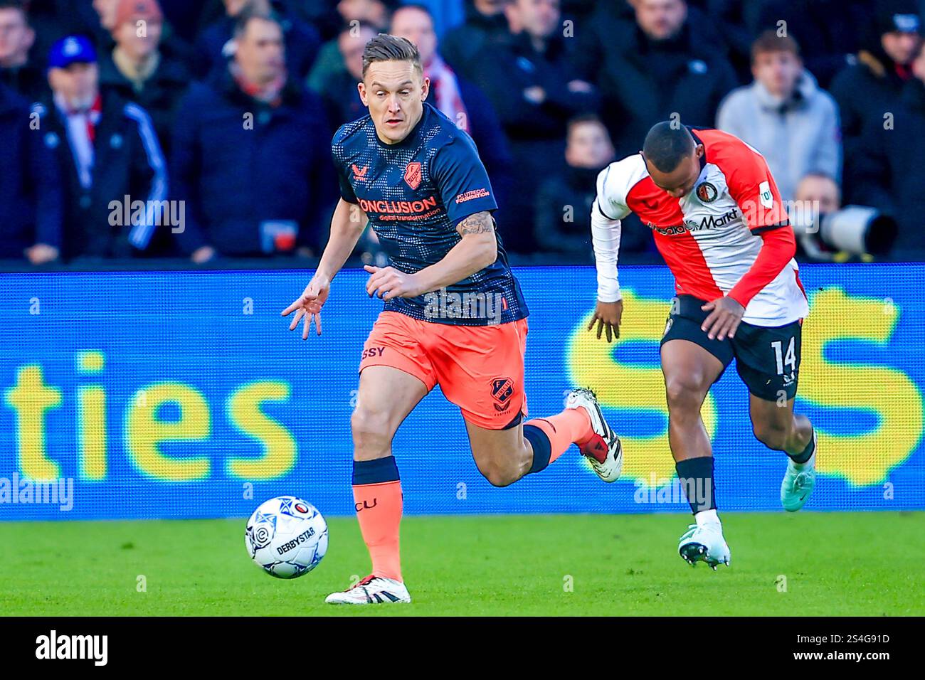 Rotterdam, Netherlands. 12th Jan, 2025. ROTTERDAM, 12-1-2025, Stadium de Kuip, Eredivisie, 2024/ ...