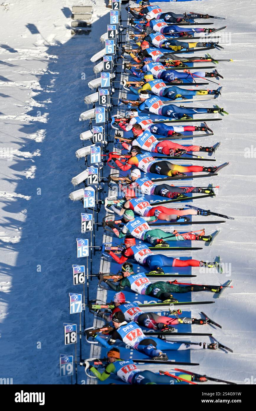 Oberhof, Germany. 12th Jan, 2025. Biathlon, World Cup, relay 4 x 6 km ...