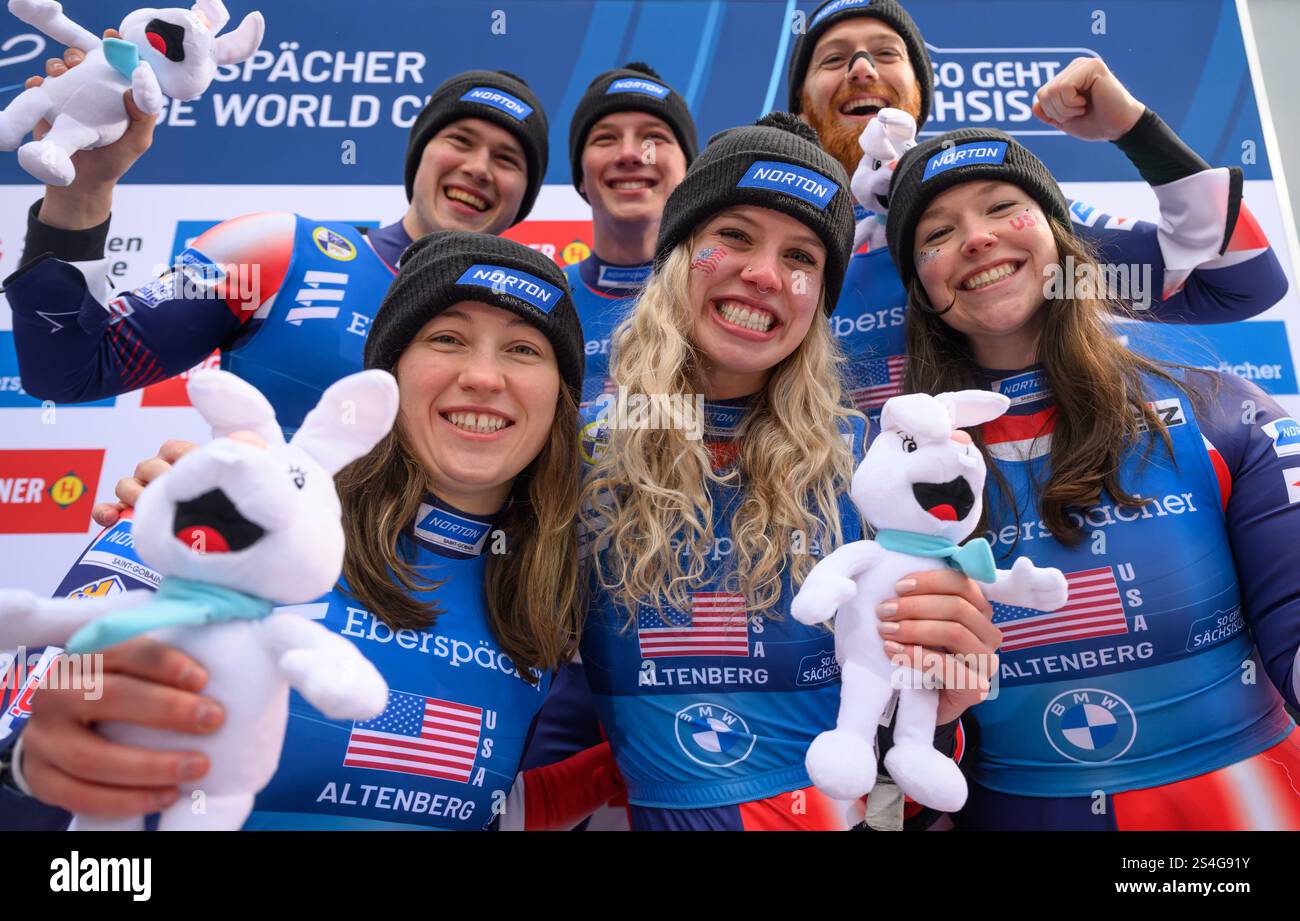 Altenberg, Germany. 12th Jan, 2025. Luge: World Cup, Team Relay; Ansel ...