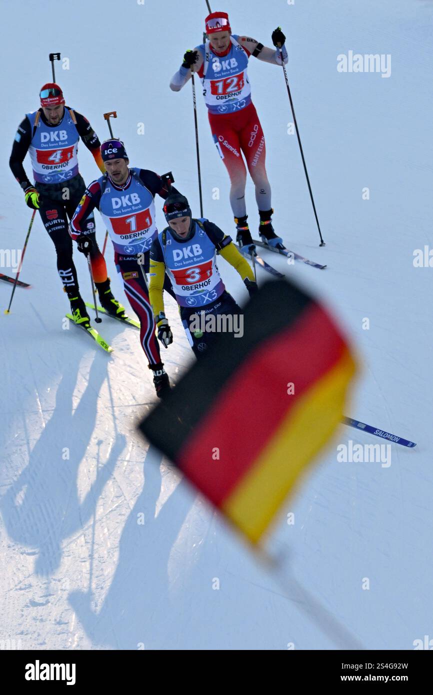 Oberhof, Germany. 12th Jan, 2025. Biathlon, World Cup, relay 4 x 6 km ...