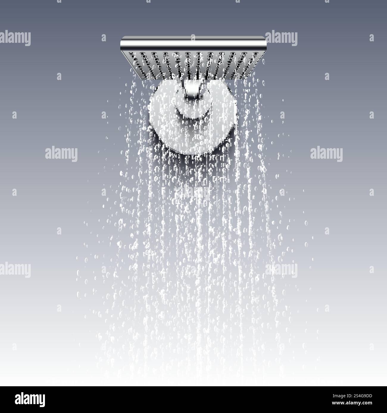 Modern shower head splashing water Stock Vector Images - Alamy