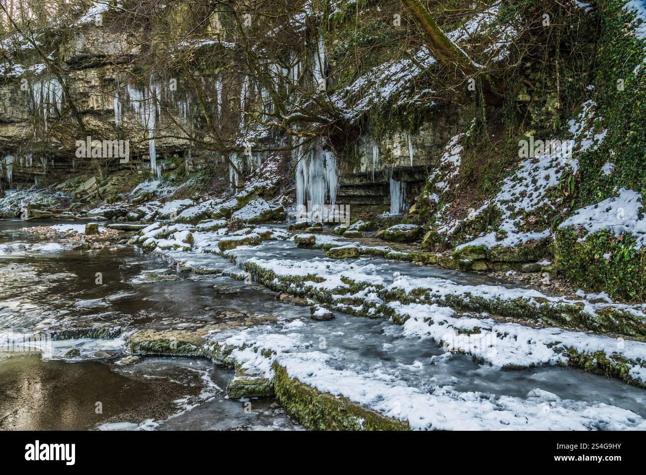 Cauldron Force waterfall when frozen Stock Photo - Alamy
