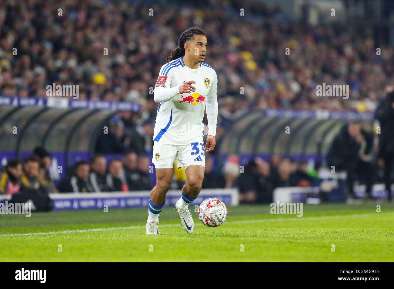 Elland Road Stadium, Leeds, England - 11th January 2025 Isaac Schmidt ...
