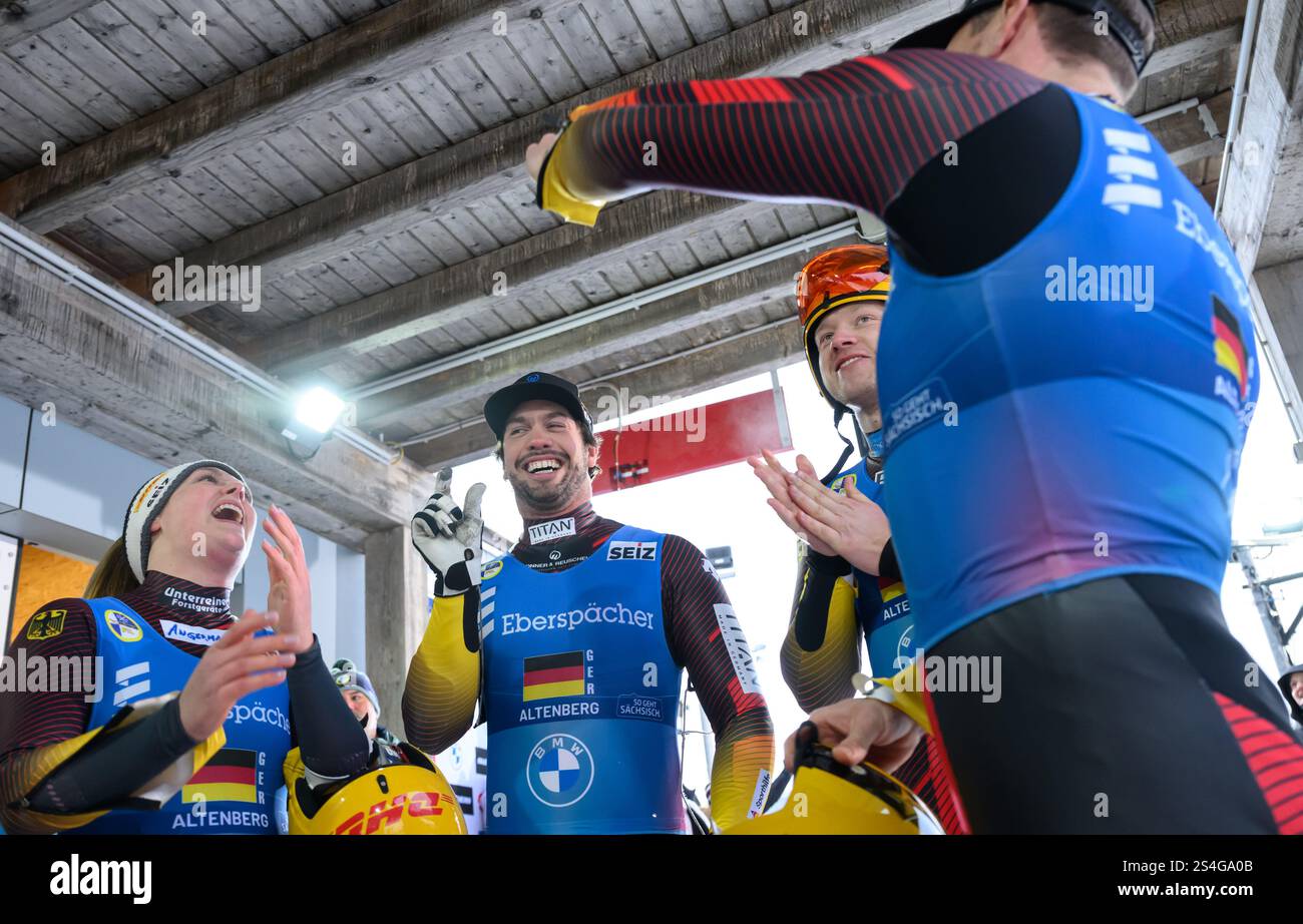 Altenberg, Germany. 12th Jan, 2025. Luge: World Cup, team relay; Anna ...