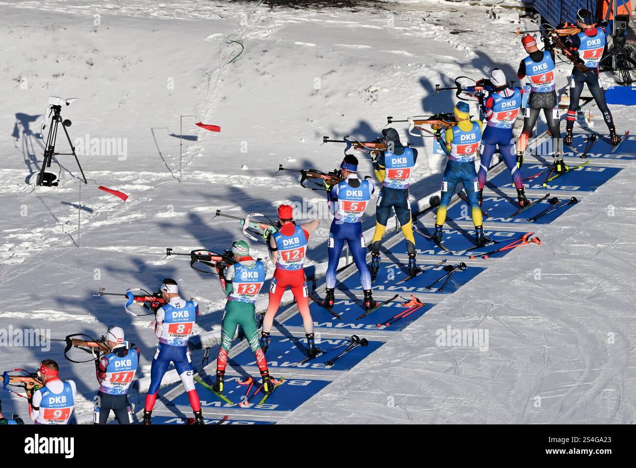 Oberhof, Germany. 12th Jan, 2025. Biathlon, World Cup, relay 4 x 6 km ...