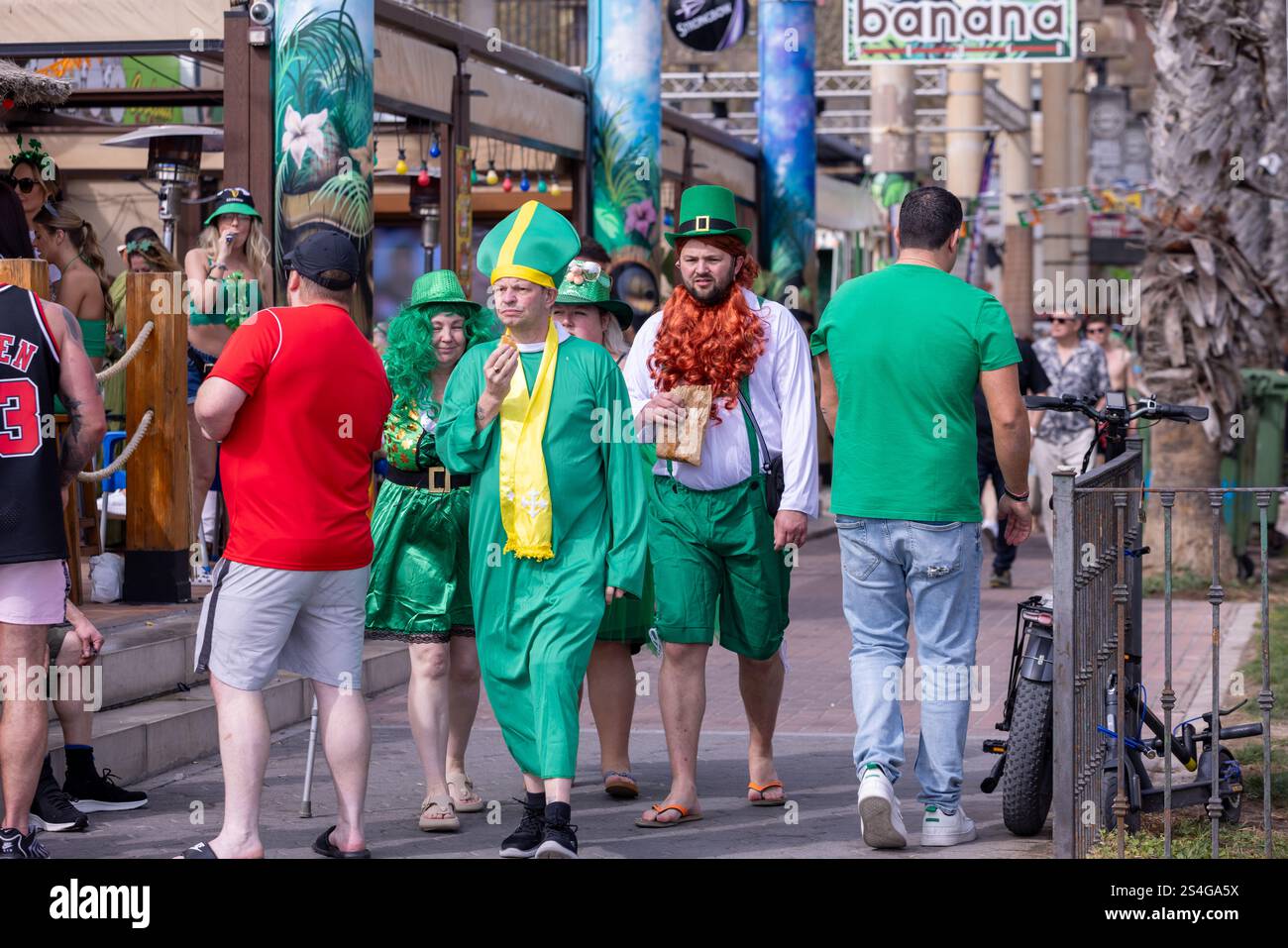 Benidorm, Spain 17th March 2024: Photo of a group of men on the beach ...