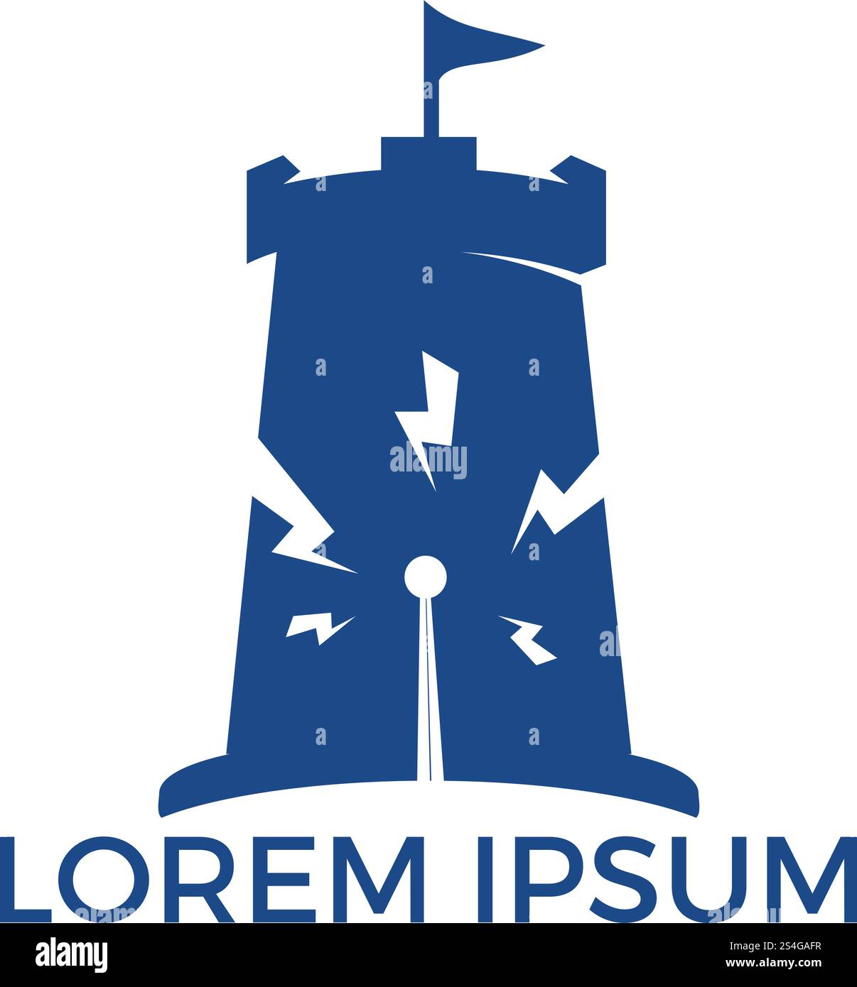 Fort and technology combination logo design. Security technology symbol ...