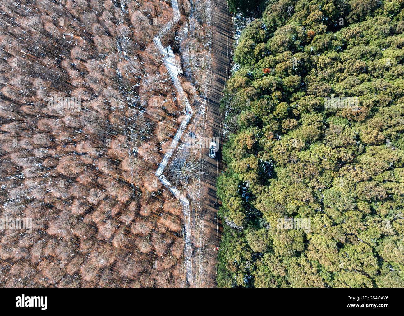 Chongqing. 11th Jan, 2025. An aerial drone photo taken on Jan. 11, 2025 ...