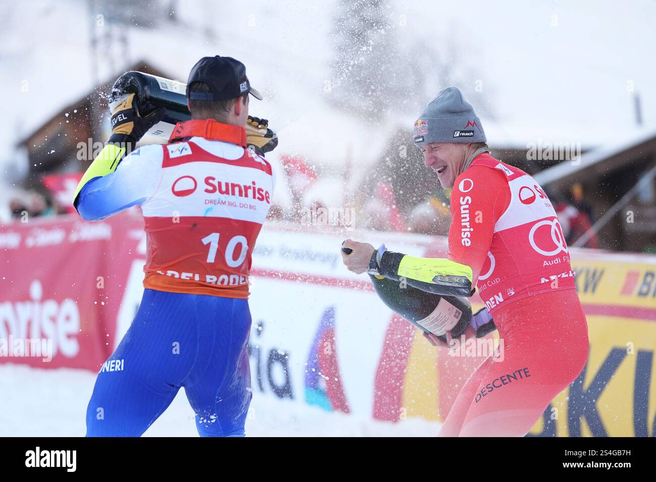 Third placed Italy's Luca De Aliprandini and the winner Switzerland's ...