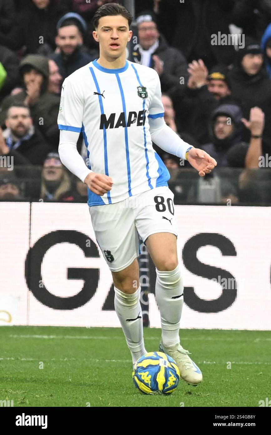 Salerno, Italy. 12th Jan, 2025. Tarik Muharemovic of US Sassuolo in ...