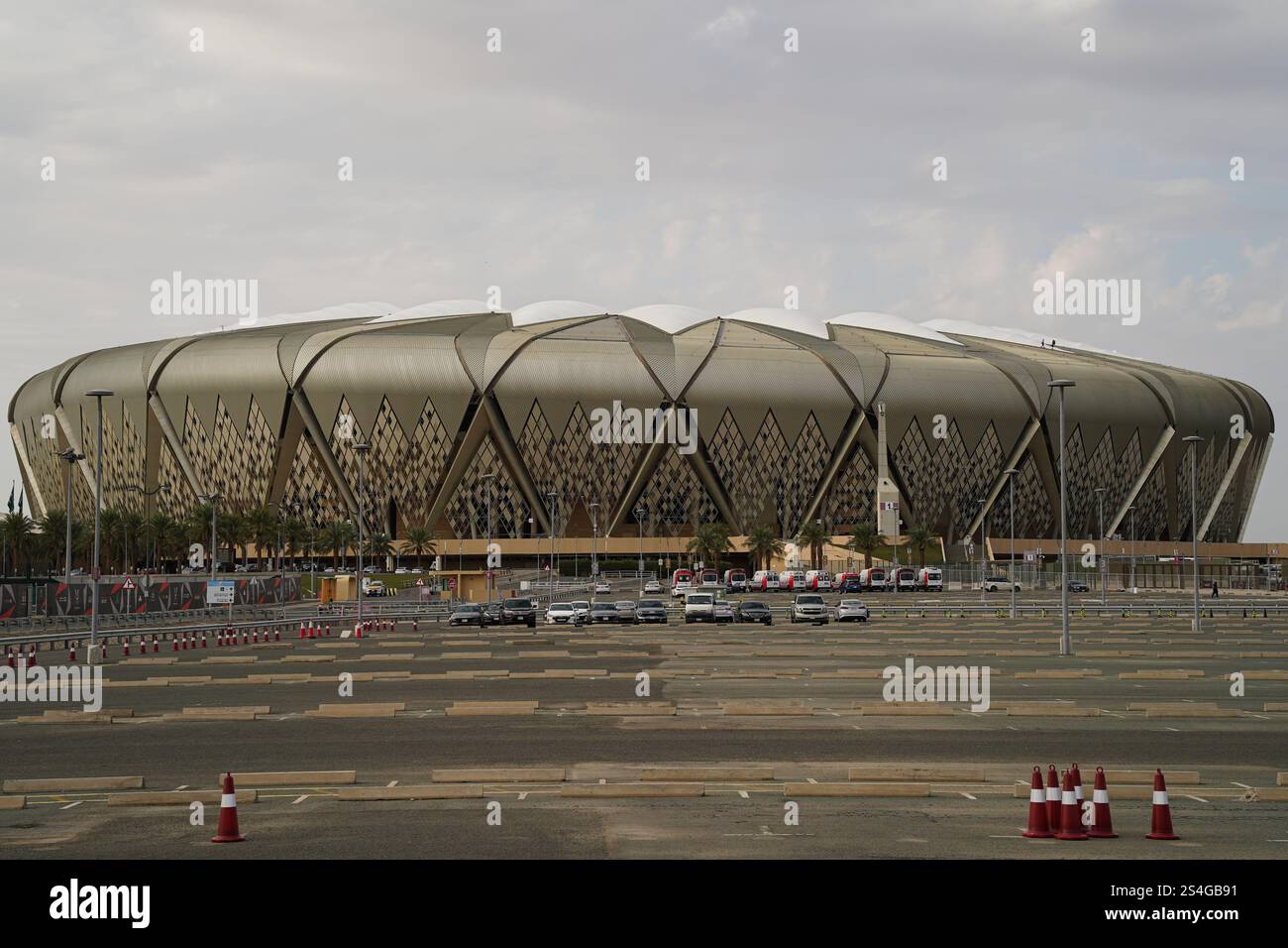 A general view from outside of the King Abdullah Sports City stadium ...
