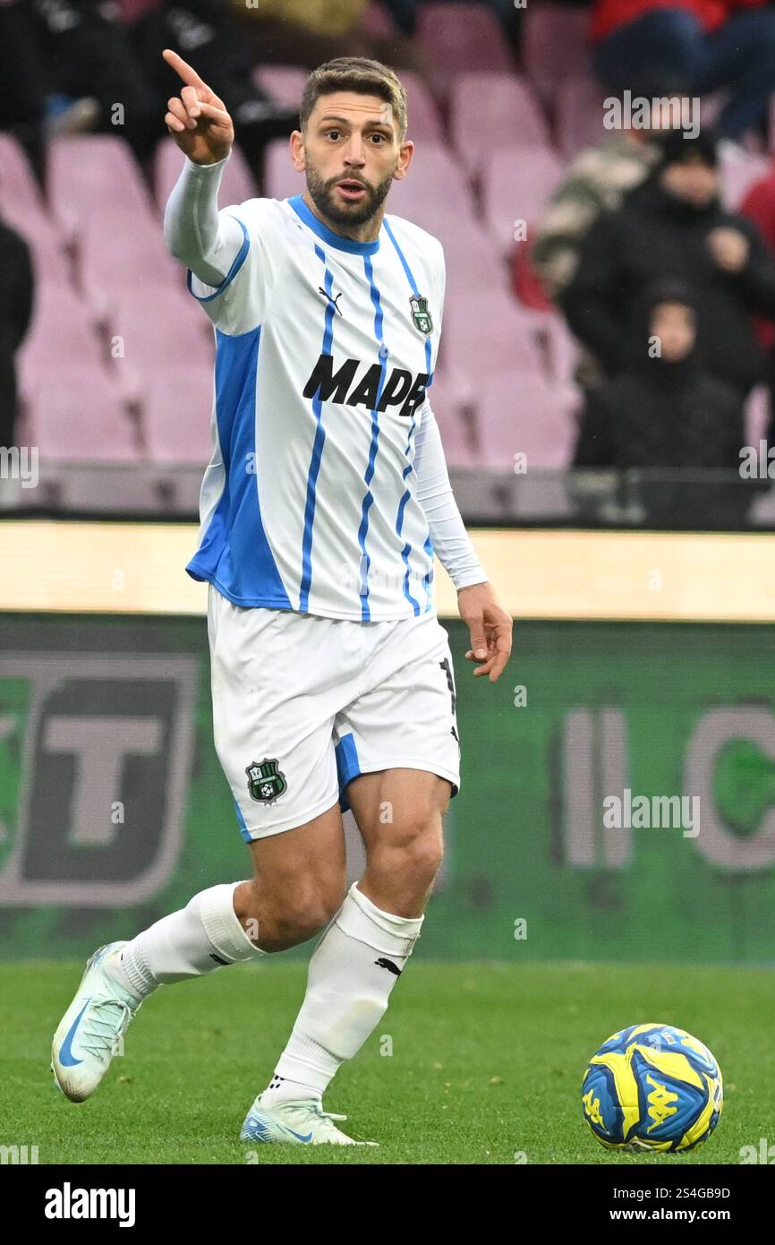 Salerno, Italy. 12th Jan, 2025. Domenico Berardi of US Sassuolo in ...