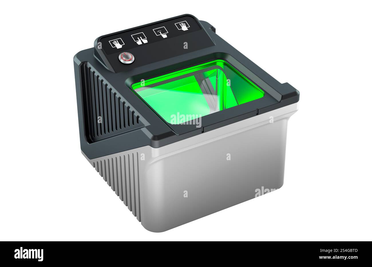 Biometric Fingerprint Reader, fingerprint scanner. 3D rendering ...