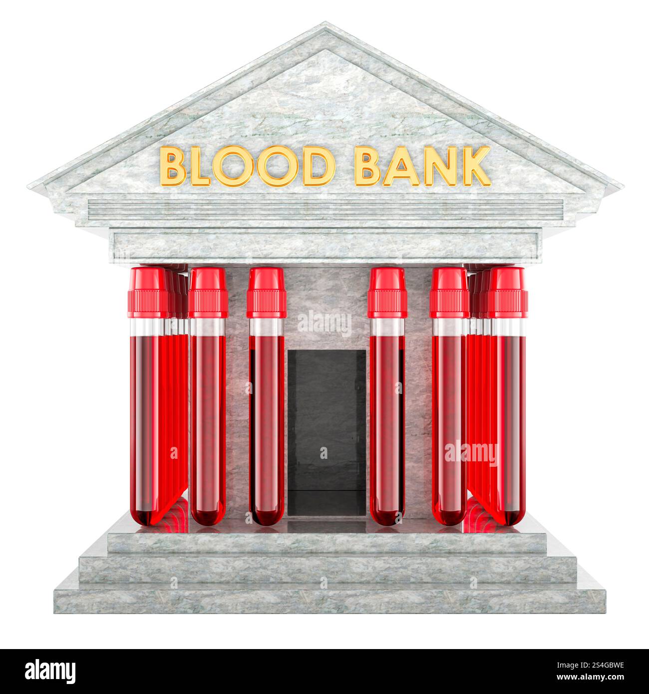 Blood bank, 3D rendering isolated on white background Stock Photo - Alamy