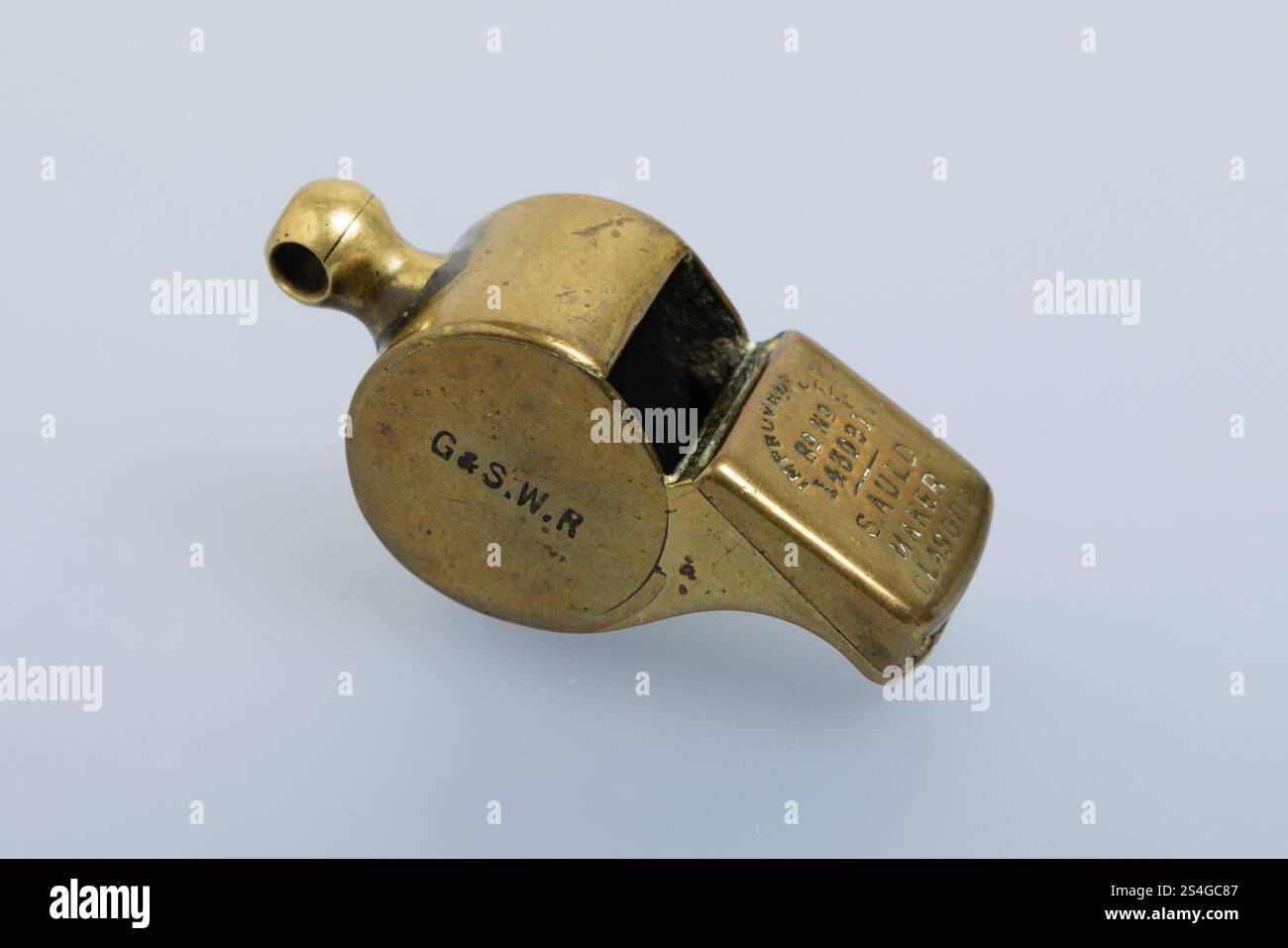 Auld escargot whistle, G&SWR (Glasgow and South West Railway Company) from the early 20th ...