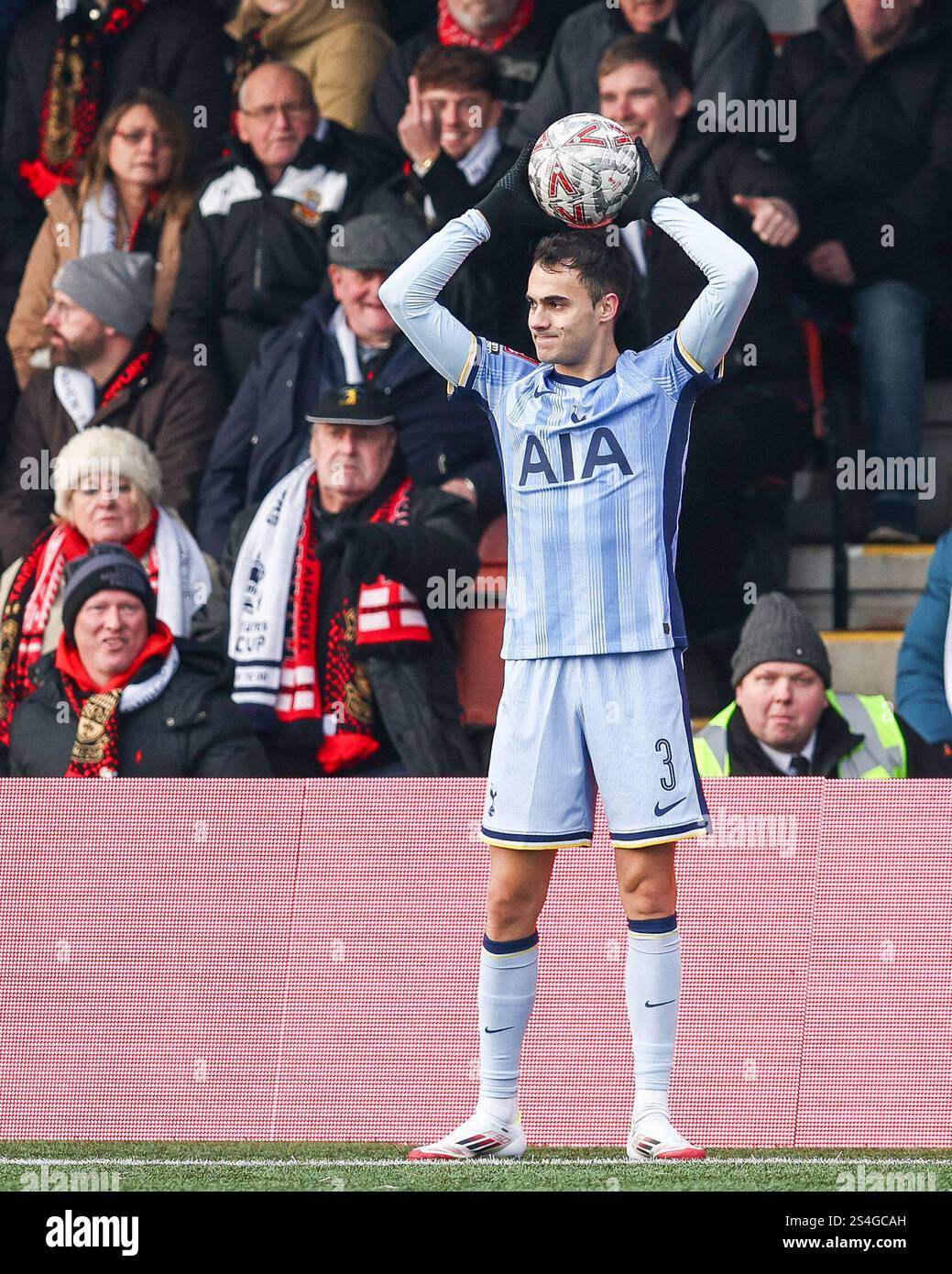 Tamworth on Sunday 12th January 2025. #3, Sergio Reguilon of Tottenham ...
