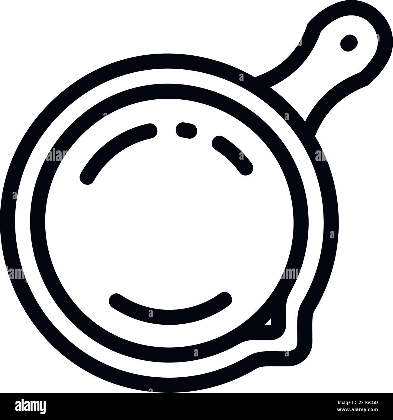 Saute pan icon. Outline saute pan vector icon for web design isolated ...