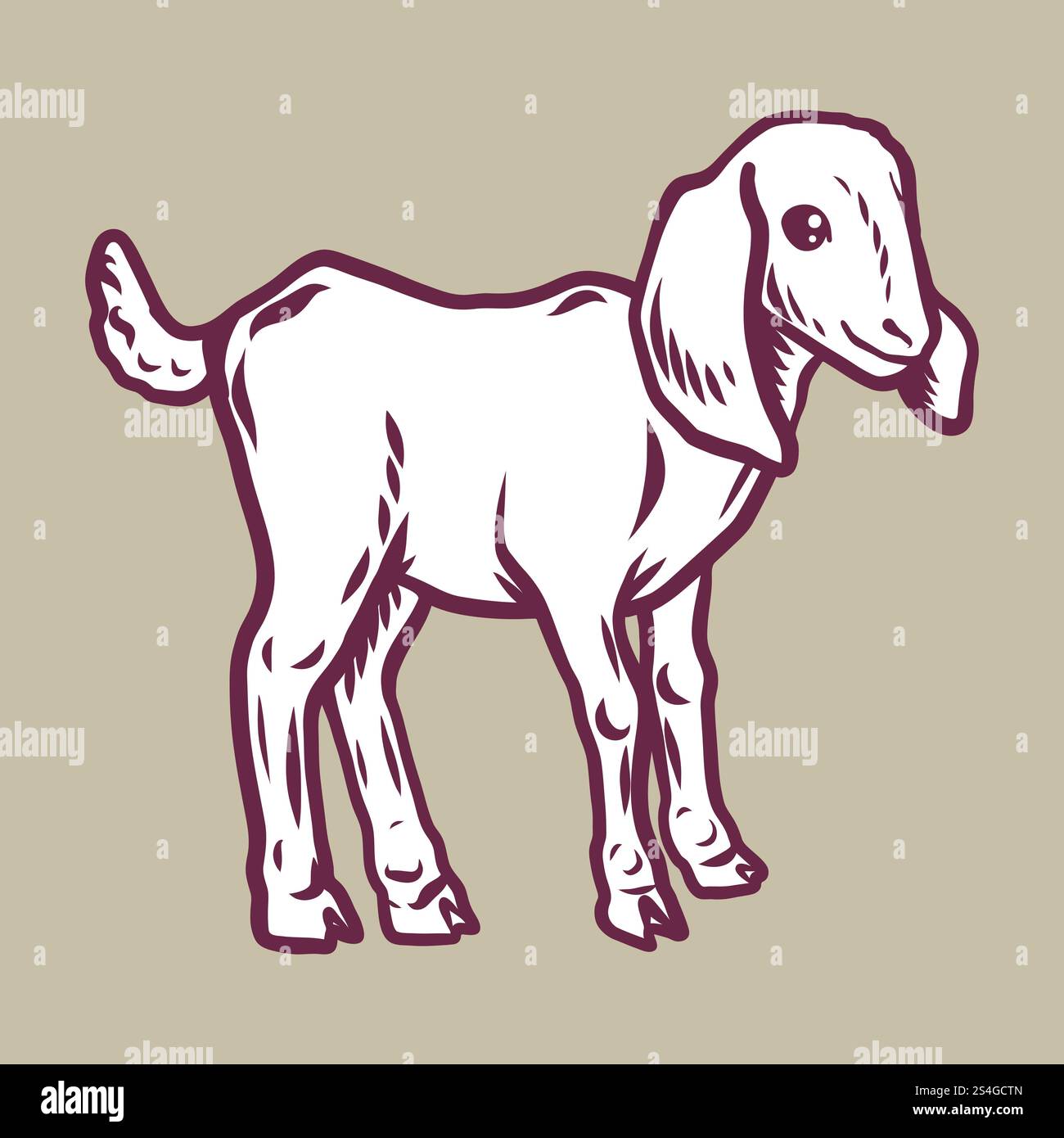 Lamb icon. Hand drawn illustration of lamb vector icon for web design ...