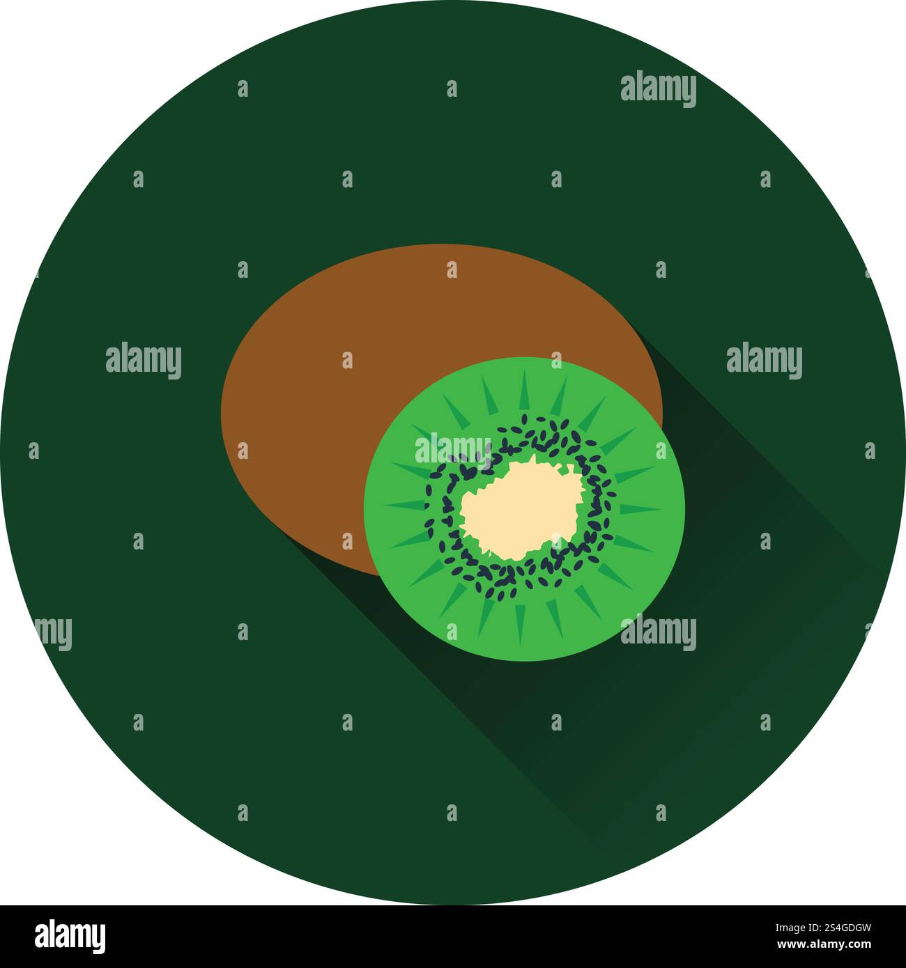 Kiwi icon in flat Stock Vector Images - Alamy