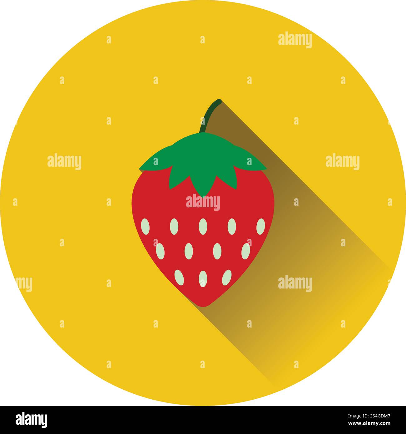 Flat design icon of Strawberry in ui colors. Vector illustration Stock ...