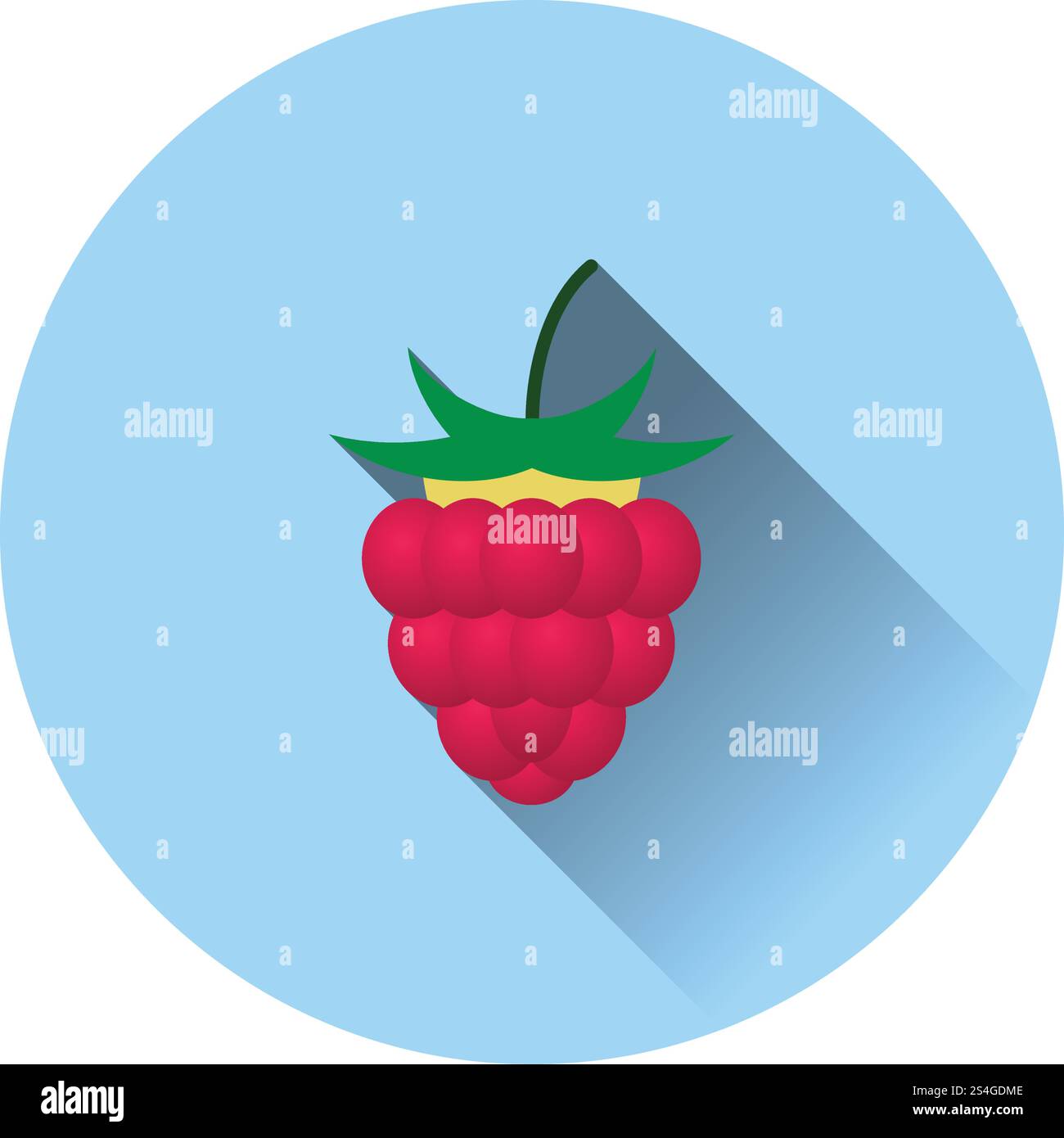 Flat design icon of Raspberry in ui colors. Vector illustration Stock ...